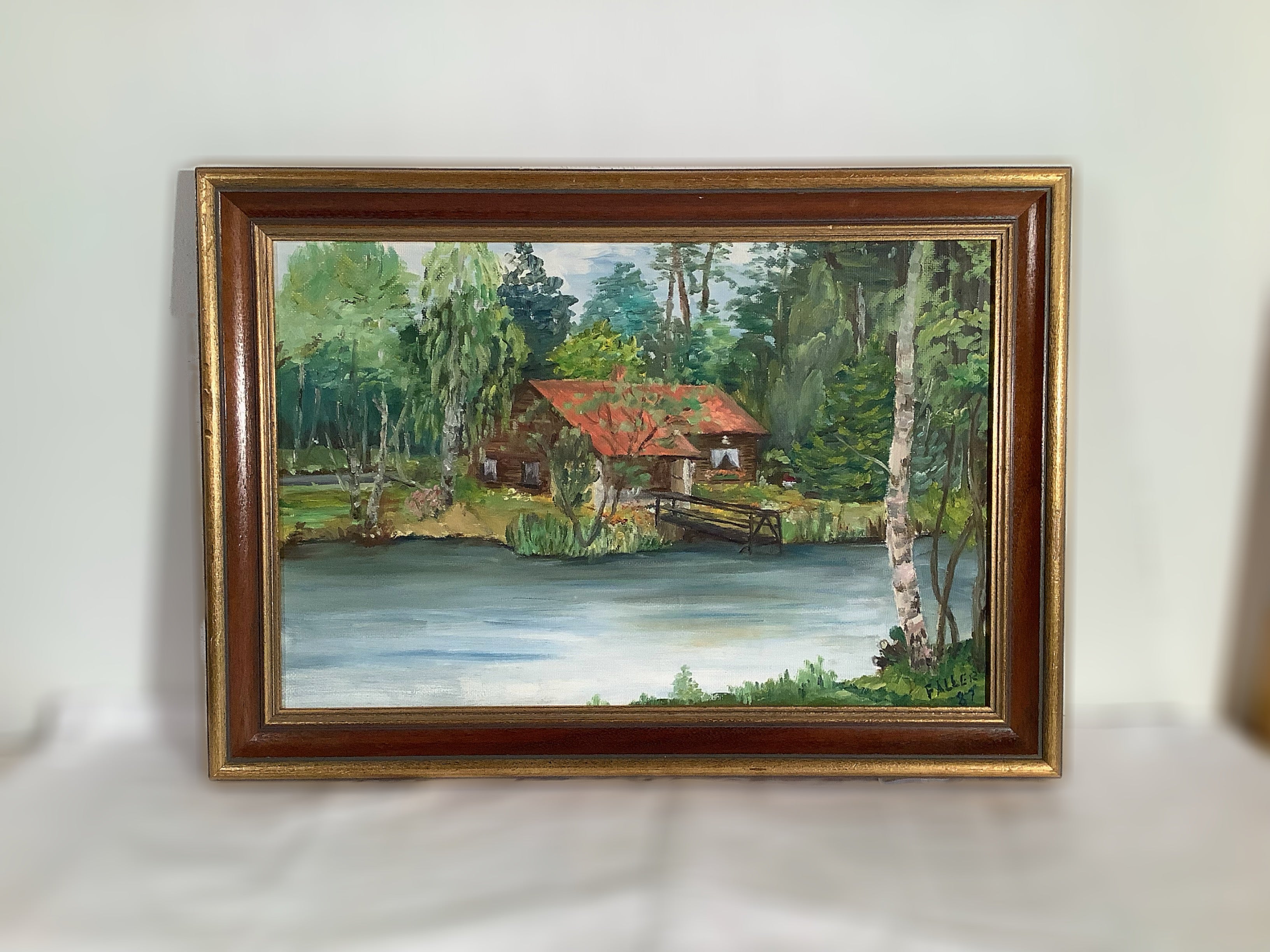 Antikes Bild von Felix Faller aus 1887 – Vintage- & Antikshop Pezold